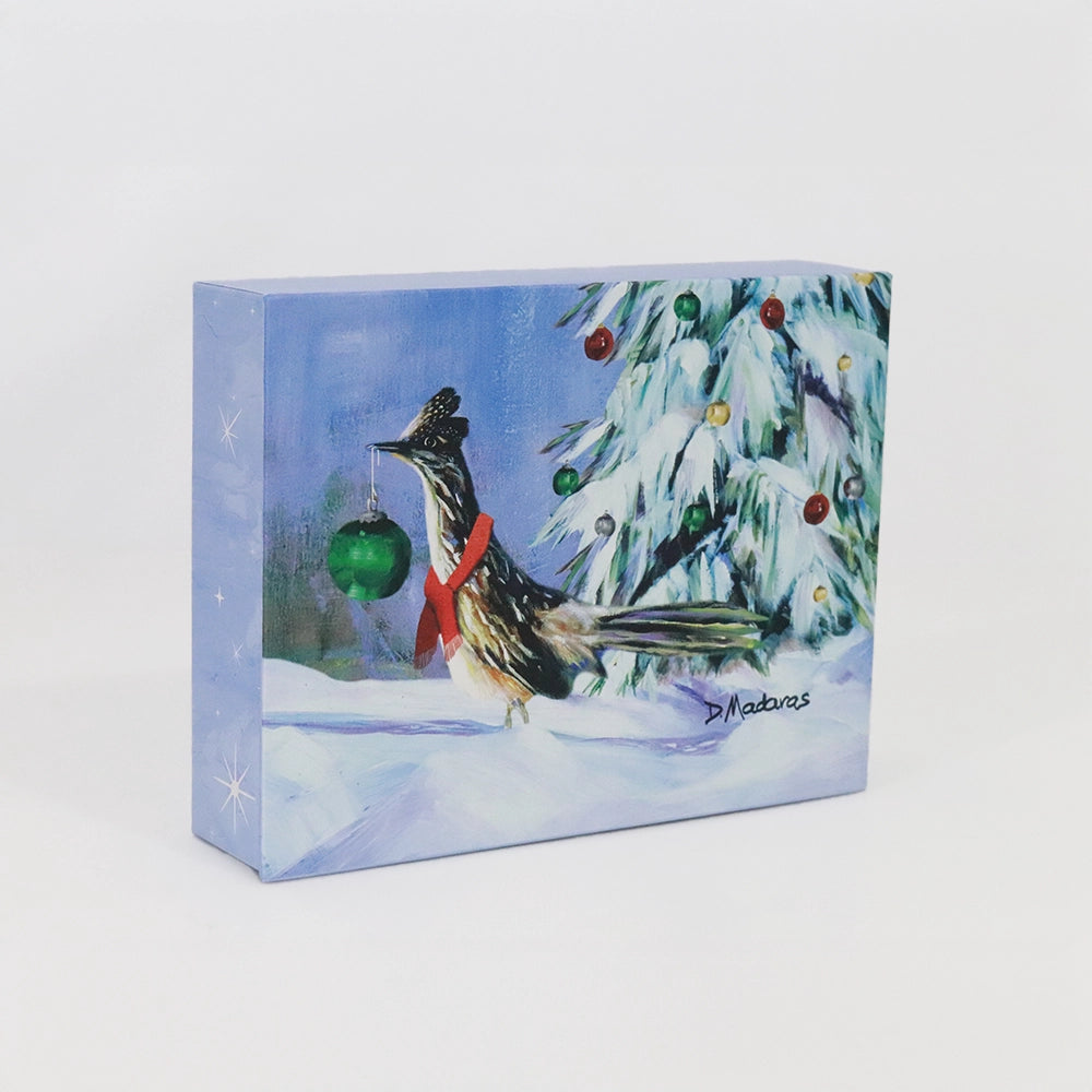 Roadrunner in Snow - Signature Holiday Card Box – Madaras Gallery