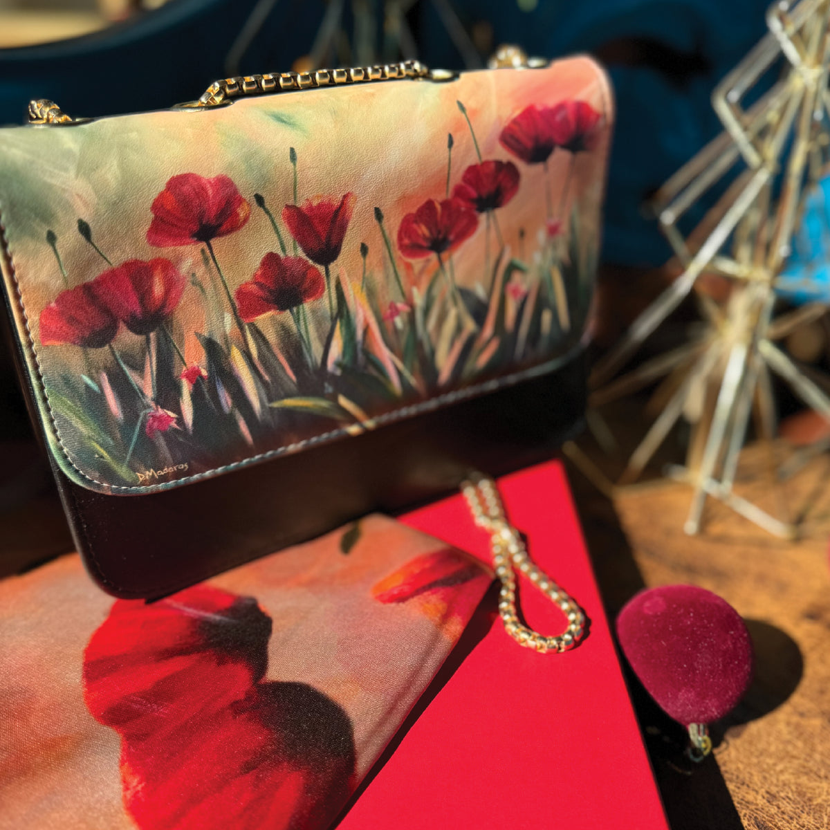 Poppies Silk Scarf/Purse Bundle – Madaras Gallery